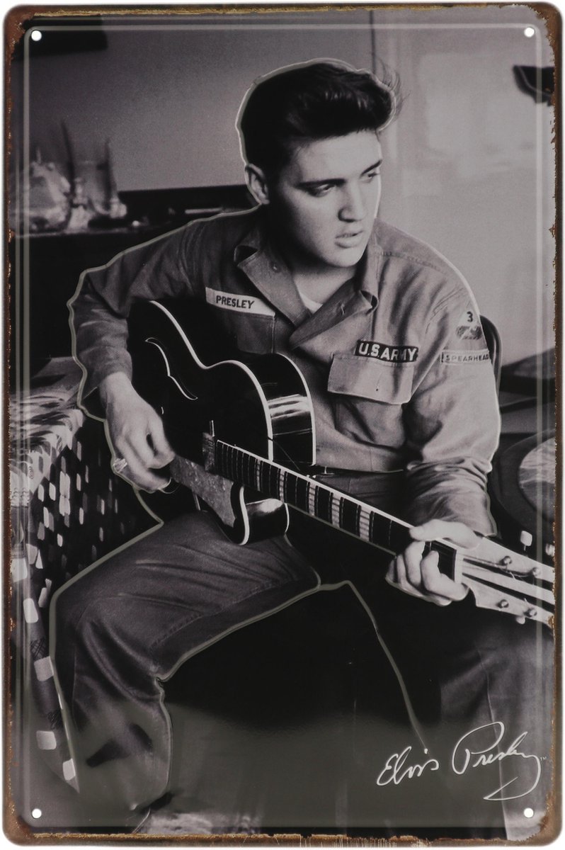Plaque murale - Mancave - Elvis Presley - Vintage - Rétro - Décoration ...