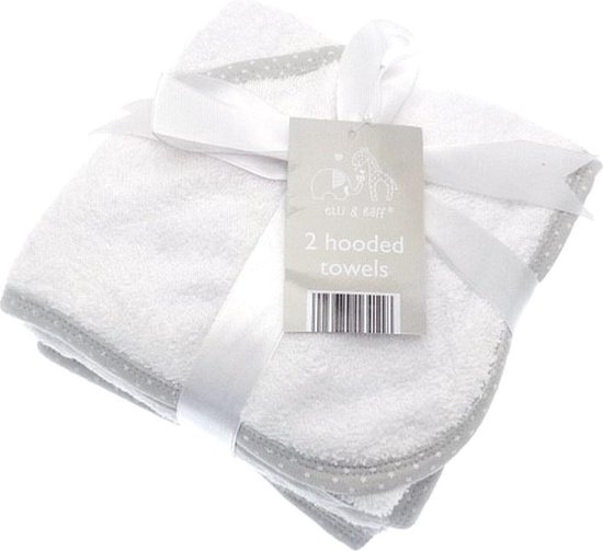 Elli & Raff | 2 stuks Baby Badcapes | 100% katoen | Wit | bol.com