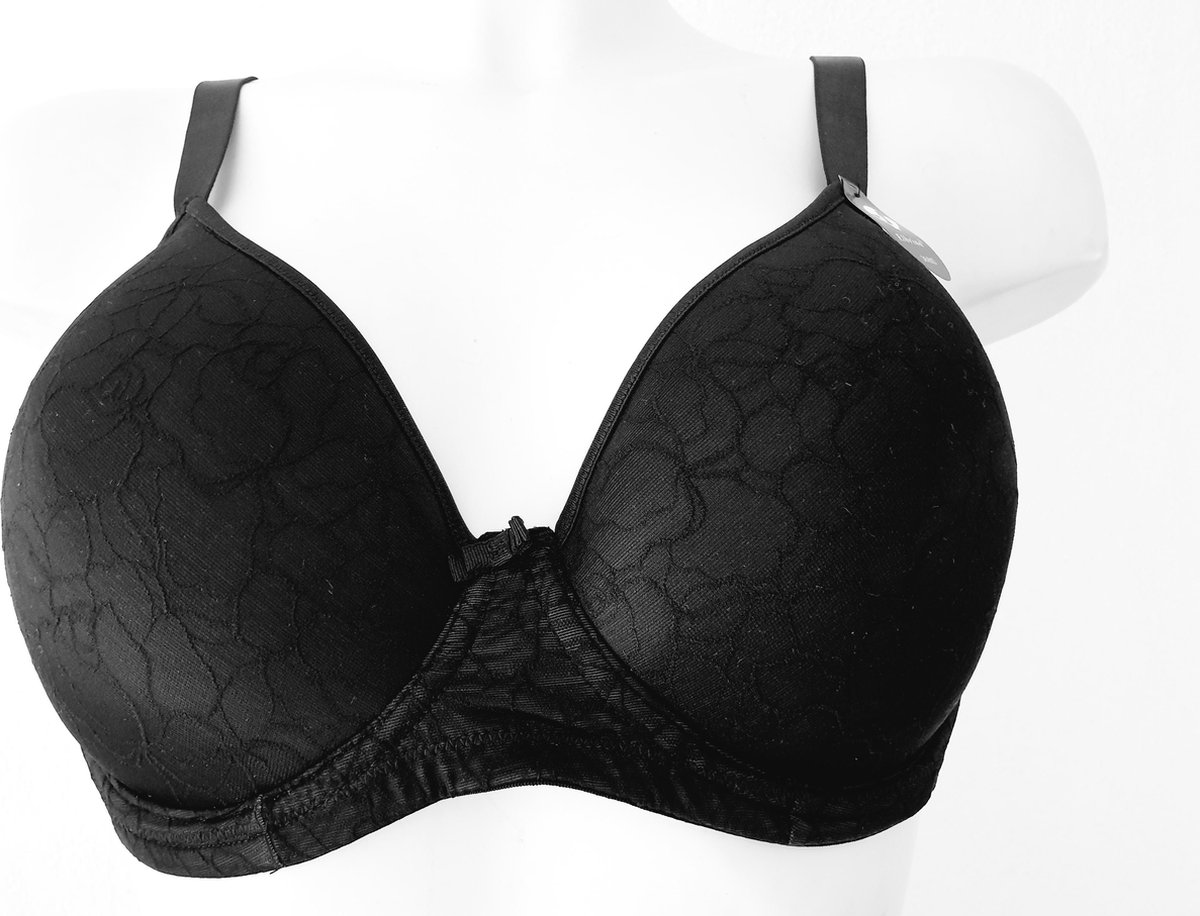 Elbrina voorgevormde beugel bh zwart maat 95C | bol.com