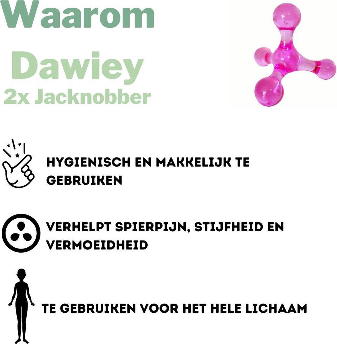 2x jacknobber - Massage - Massage tool - Multifunctioneel - Ontspannen ...