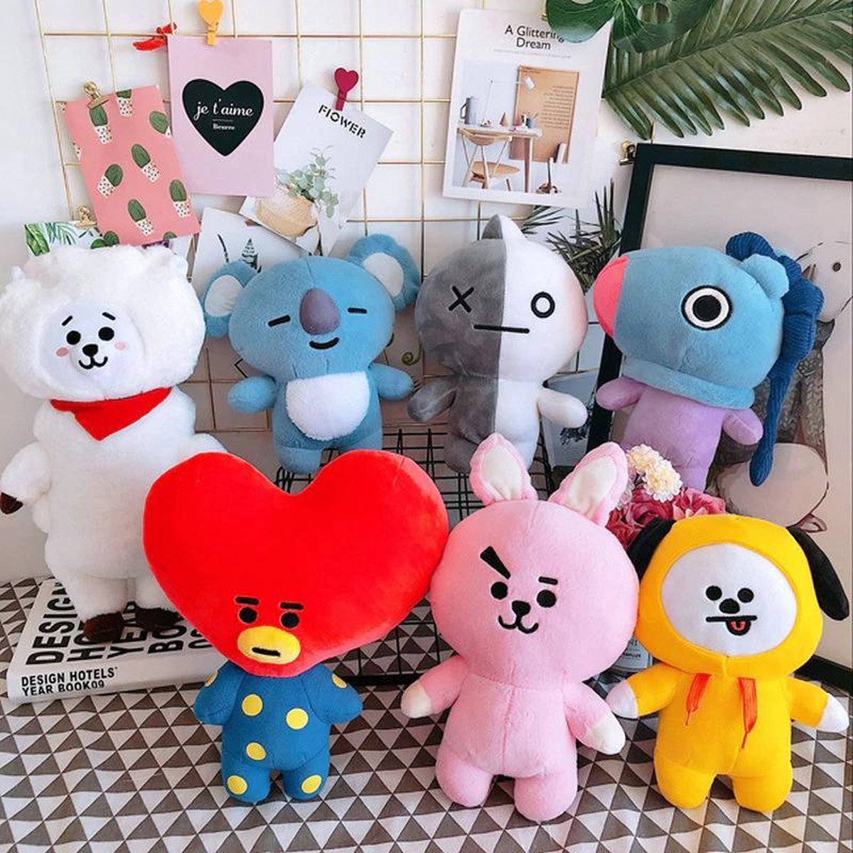 Kpop BTS BT21 Army Merchandise | TATA V Hartje | Pluche Speelgoed ...