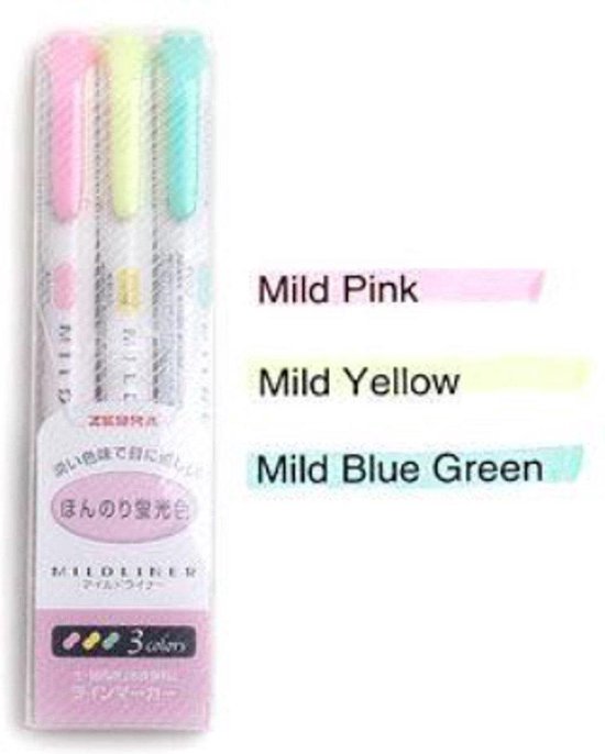 Mijn Bullet Journal Go Eco + Set van 3 Zebra Mildliners Pastel Kleuren ...