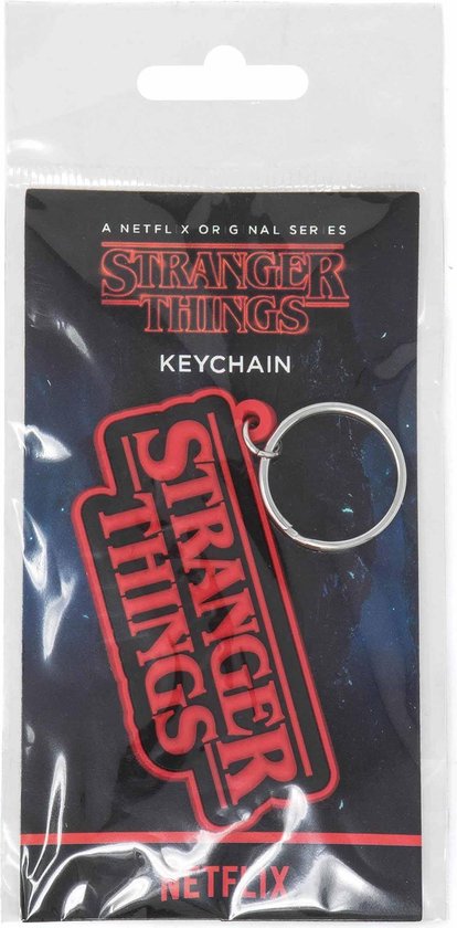 Sleutelhanger - Stranger Things: Logo - rubber - metalen ring | bol