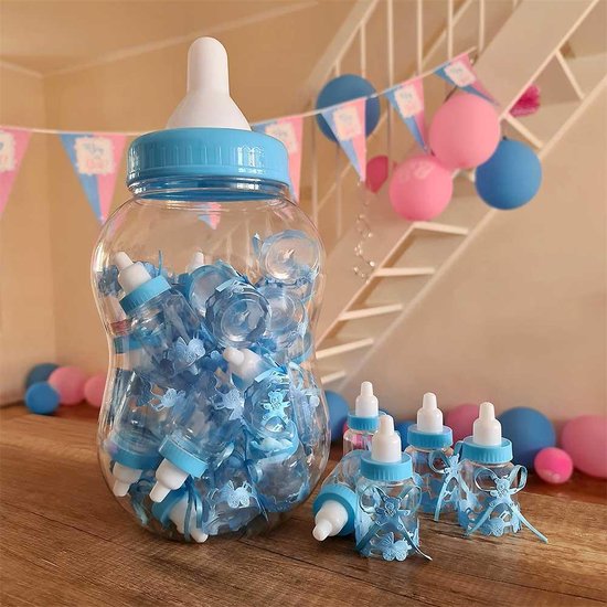 Papfles Babyshower - Babyshower Versiering - 30 flesjes - Blauw | bol