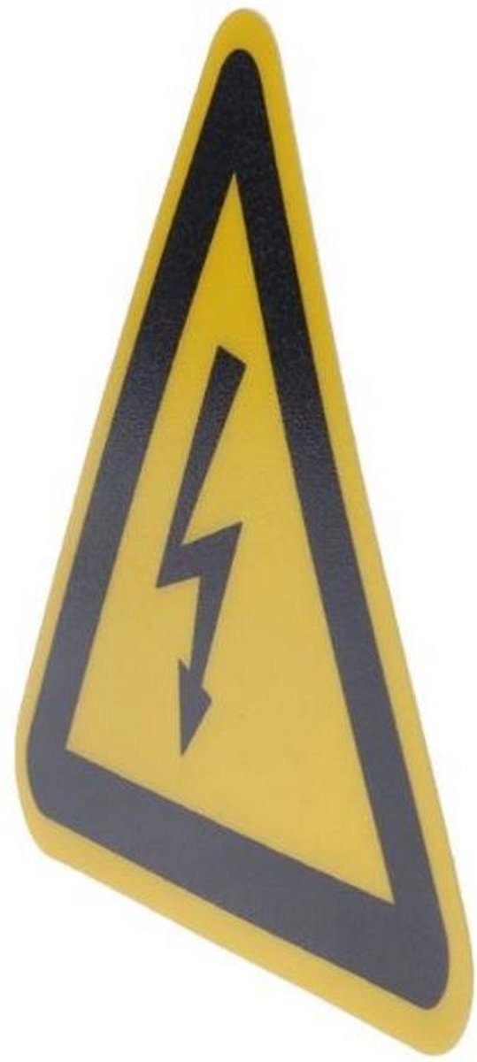 Sticker elektrische spanning - Pictogram - Elektriciteit - 100x100mm ...
