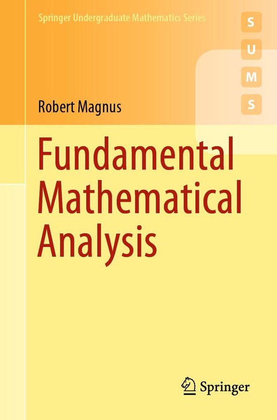 Springer Undergraduate Mathematics Series Fundamental Mathematical Analysis Ebook Bol