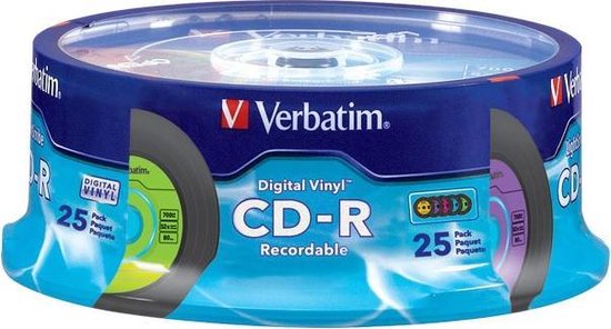 Verbatim Digital Vinyl CD-R™ 80MIN 700MB 25pk Spindle 25 stuk(s) | bol