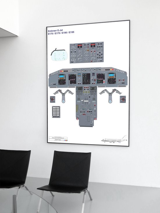 Embraer E-Jet 170/175/190/195 - T-Bone (Enkele A0 poster ...