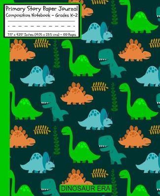 Dinosaur Era Primary Story Paper Journal: Cool Dinosaurs Book ...