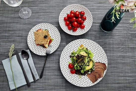 bol.com | Buccan borden set - Hexapad Zwart wit - 18 pcs