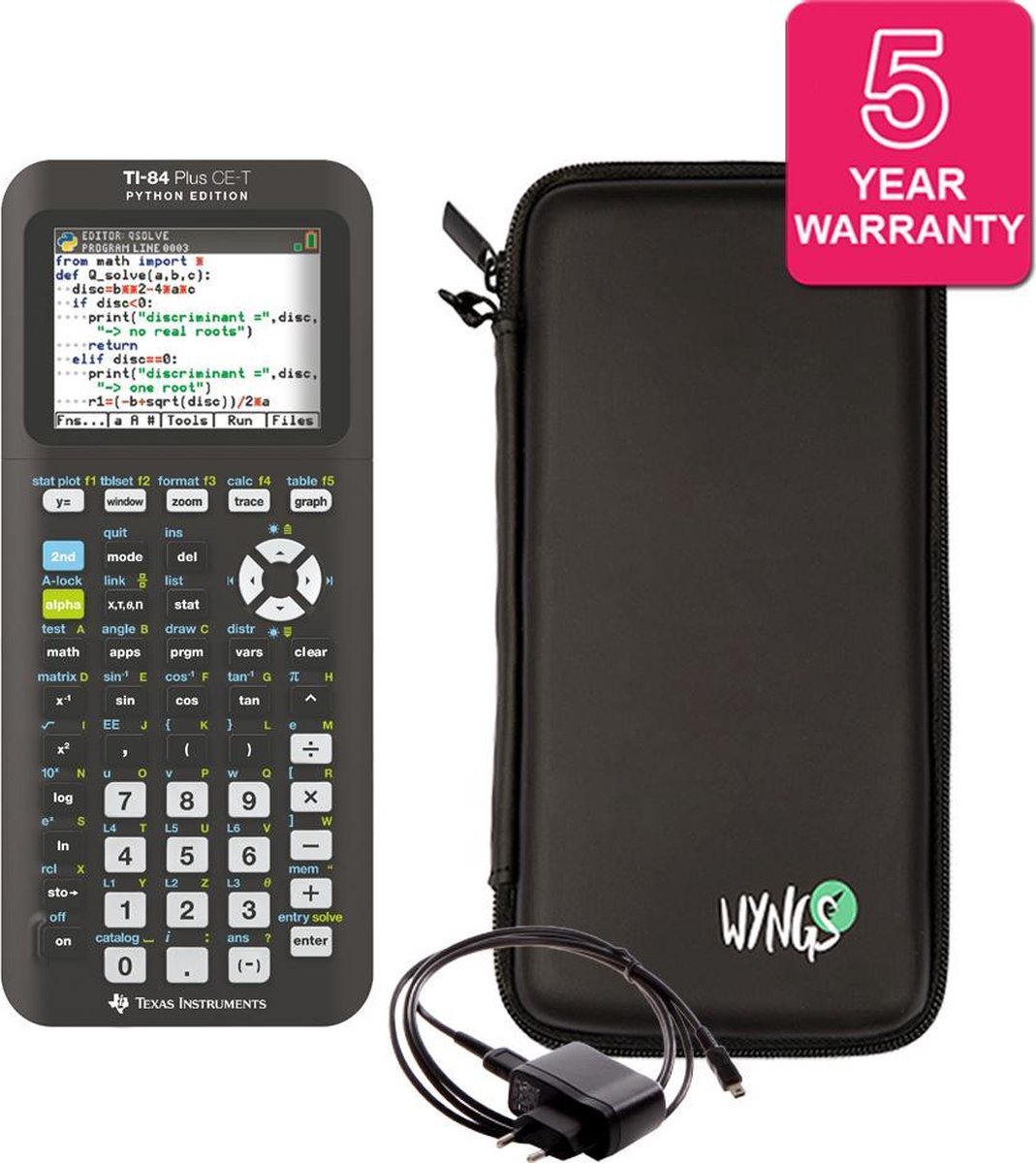Bol TI 84 Plus CE T Python Edition Beschermhoes Verlengde bol-ti-84-plus-ce-t-python-edition-beschermhoes-verlengde