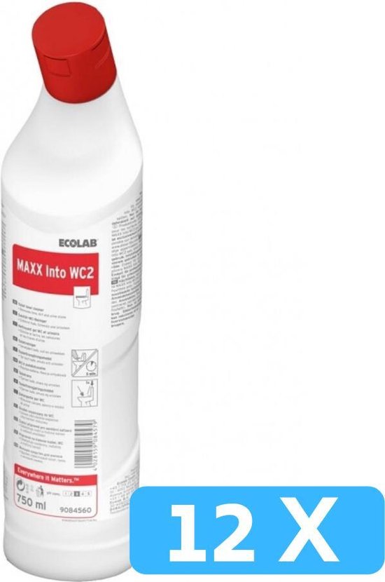Ecolab | Maxx into | WC2 | Sanitairreiniger | 12 x 750 ml | bol