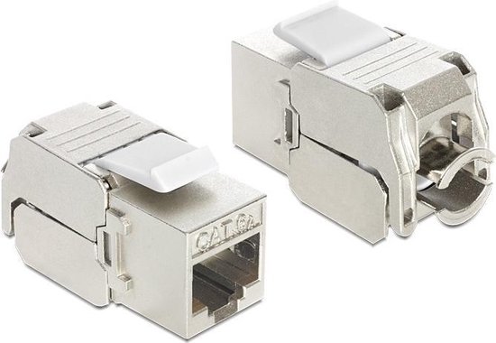 STP CAT6a 10 Gigabit Keystone module RJ45 - LSA (toolless) / gegoten ...