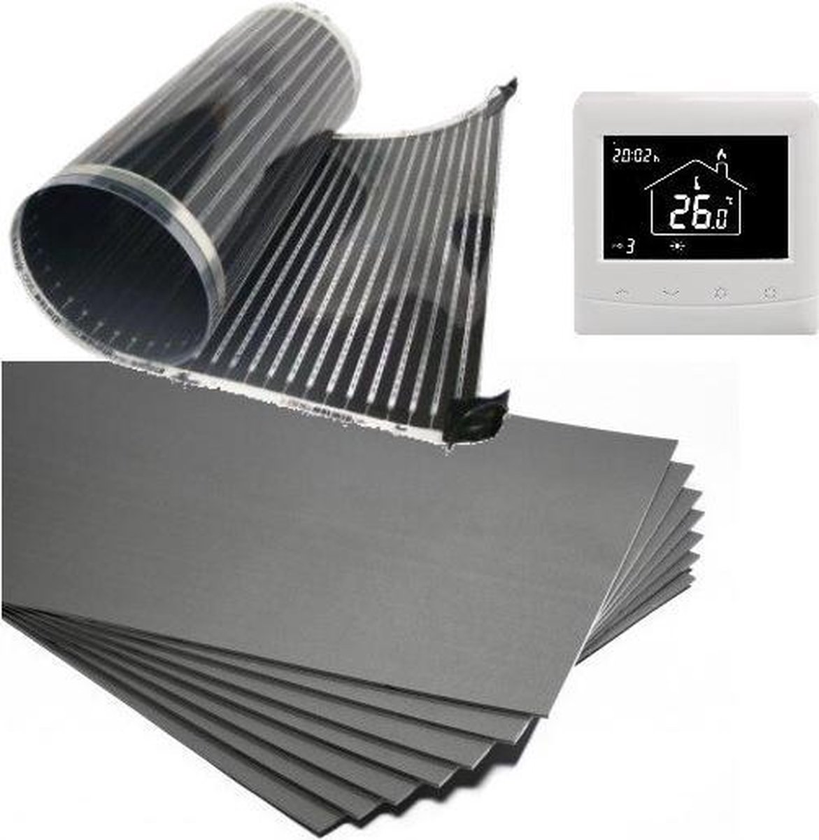 2,5m2 Infrarood vloerverwarming set 100W/m2 250W | 402003221 | bol.com