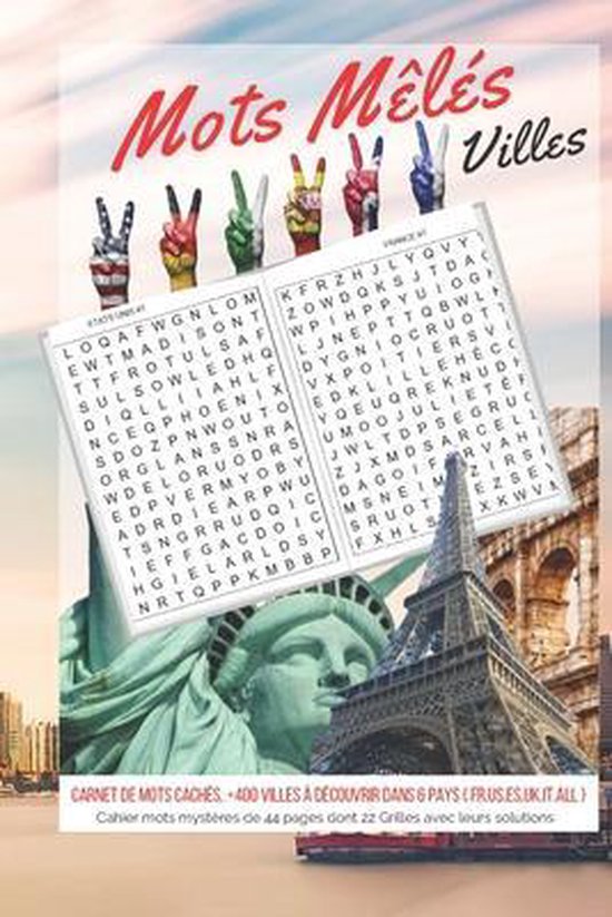 Mots Mêlés Villes - Carnet de Mots Cachés, +400 villes à Découvrir dans ...