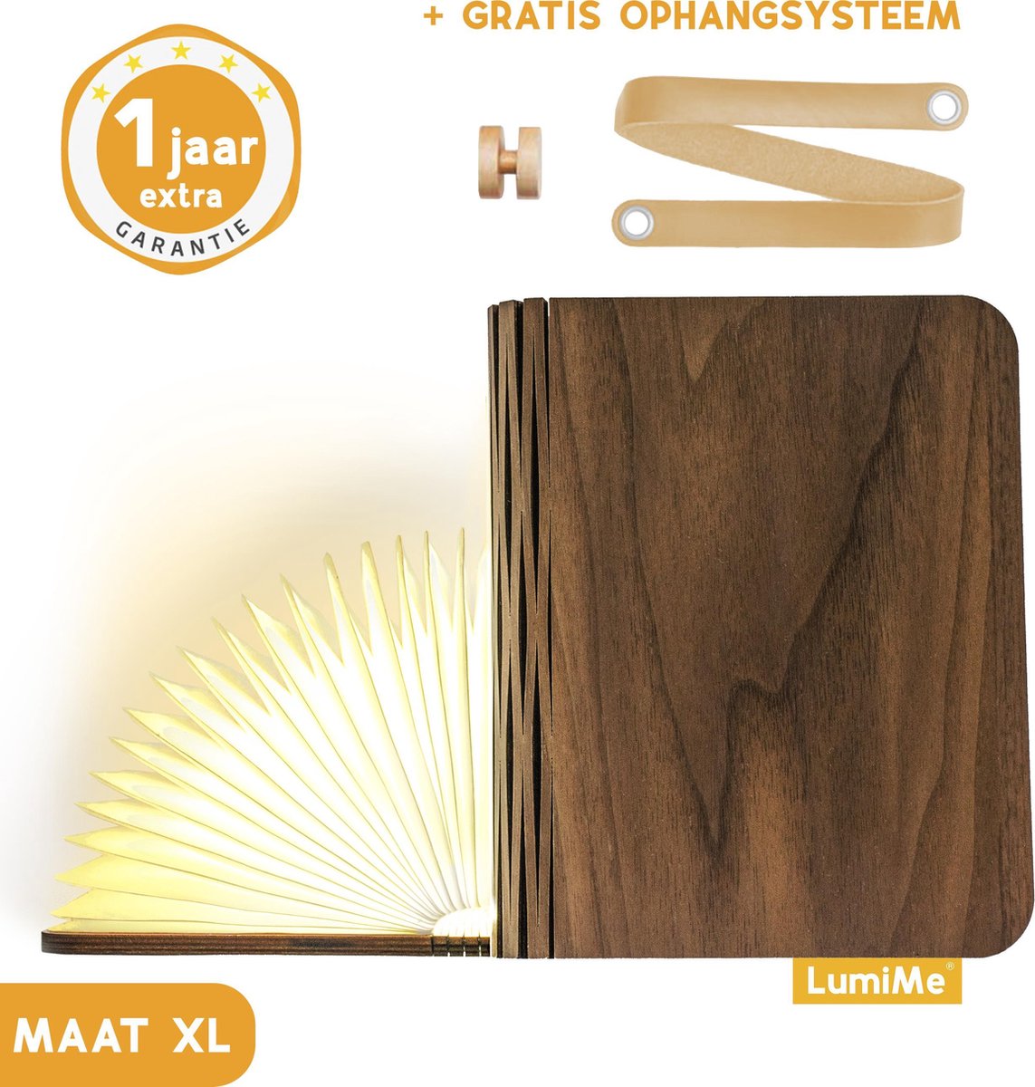 LumiMe Løvtre Boeklamp Oplaadbare Tafellamp - Houten Bureaulamp ...