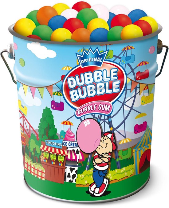 Dubble Bubble kauwgomballen Mega Bucket 2KG (1 stuk) | bol