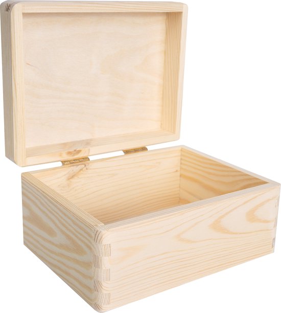 Creative Deco houten doos met deksel | 19,5 x 15 x 10 cm (+/-1cm ...