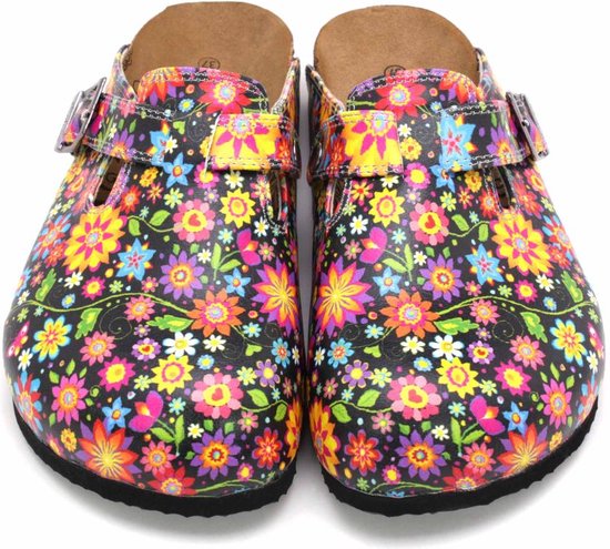 Goby – Flower Pop Dames Clogs – Vegan – Handmade – Maat 35 | bol