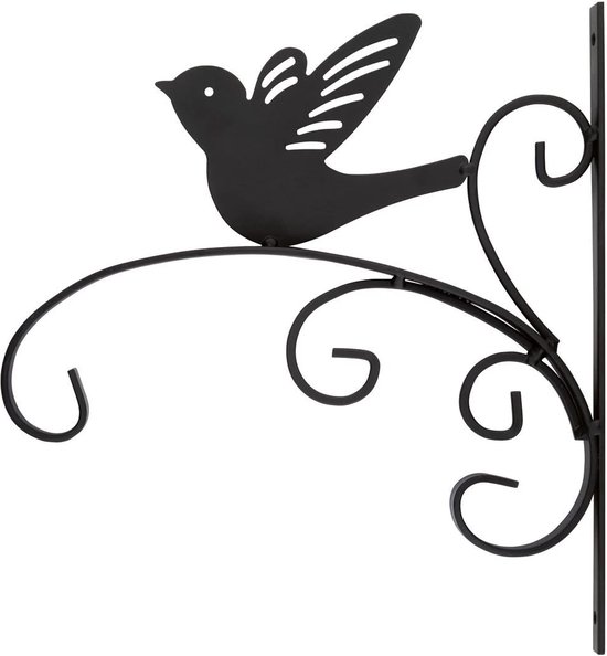 Florabest Plantenhangers 2 stuks - 28 x 30cm - Met Vogeltjes - Zwart - Max 10kg | bol