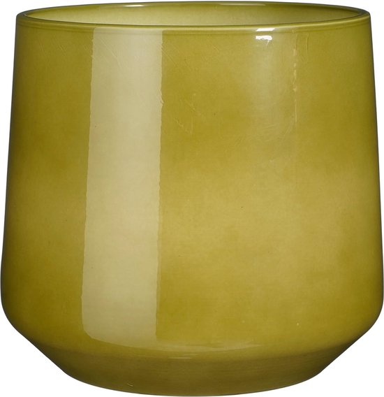 Mica Decorations Bloempot Amber - 28x28x26 cm - Keramiek - Groen | bol