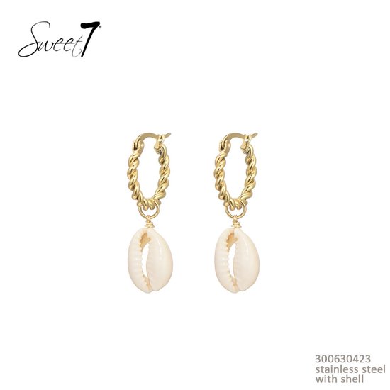 sweet 7 oorhanger goud met schelpje | bol
