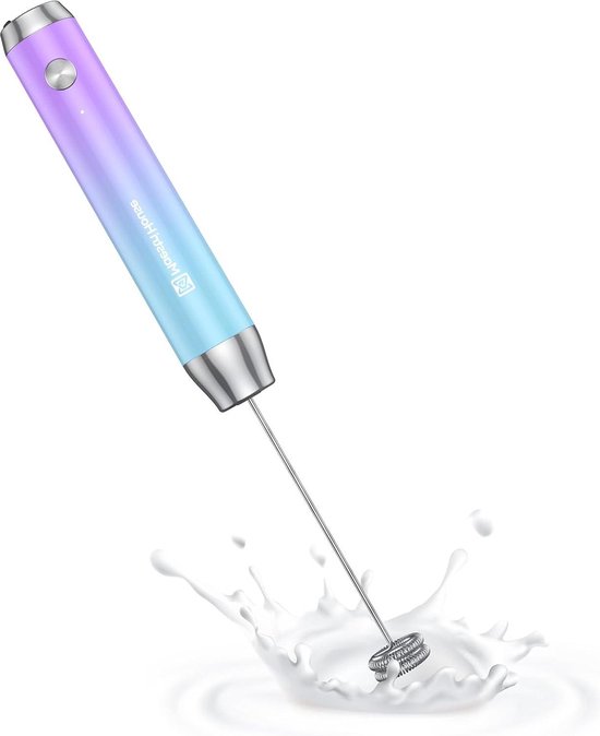 Oplaadbare draagbare melkopschuimer - elektrische schuimmaker waterdicht roestvrij... | bol