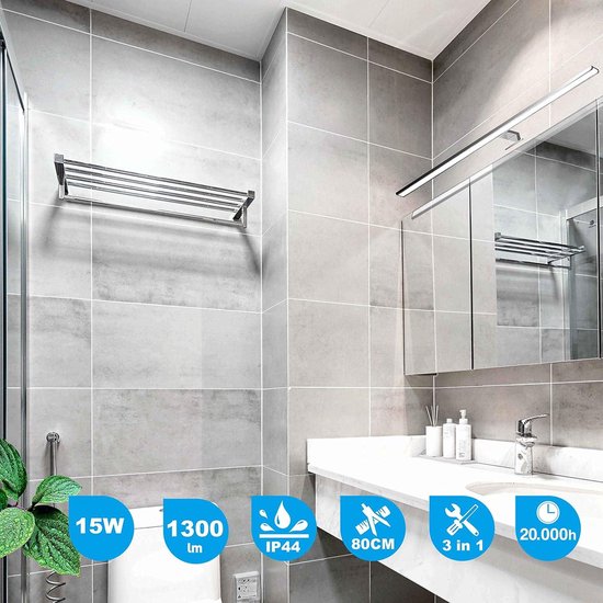 Led-spiegellicht 60 cm - 4000 K - badkamerlamp - IP44 - natuurlijke ...