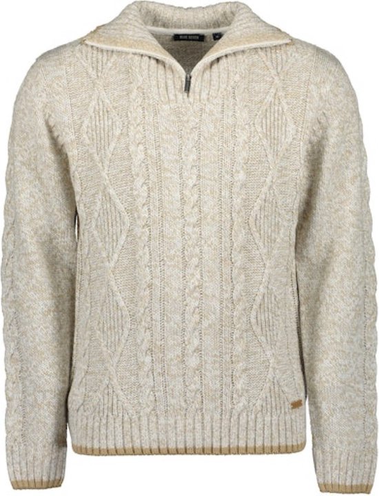 Blue seven heren - Trui 376442 beige schipperstrui maat XXL | bol