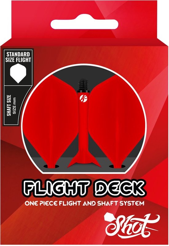 Shot Flight Deck System Red NO2 - Dart Flights | bol