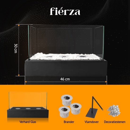 Fiérza Luxe Sfeerhaard XXL - Tafelhaard voor binnen & buiten - 46CM | bol