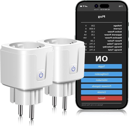 Stopcontact 16 A Currysmart stroommeter - mini-stopcontact wifi ESP8266 ...