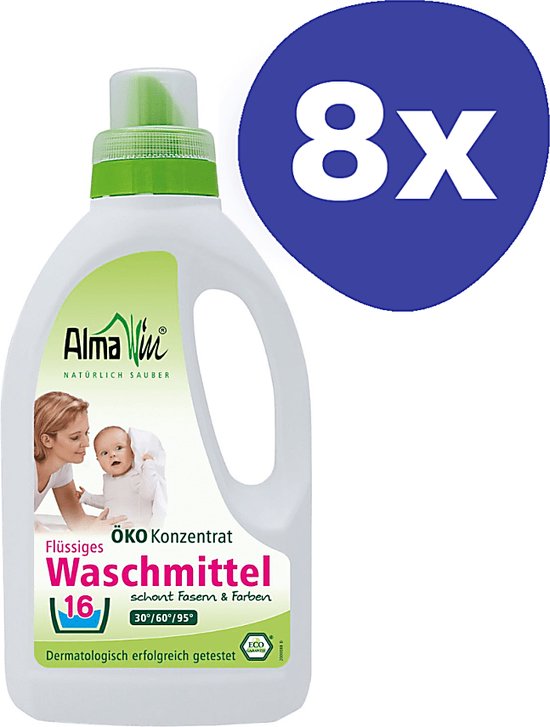Alma Win Vloeibaar Wasmiddel (8x 750ml) | bol