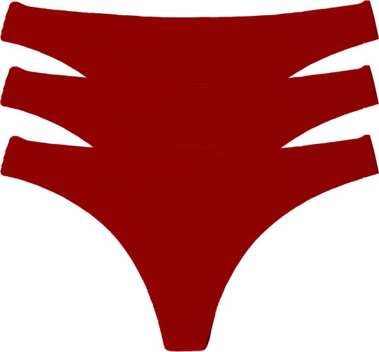 SUPERZACHT! Naadloze Strings (Maat M) | 3-Pack Rood | Al meer dan 500 ...