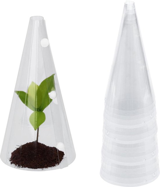 20 Pack Reusable Plastic Plant Cloche Covers - Garden Greenhouse Bell ...