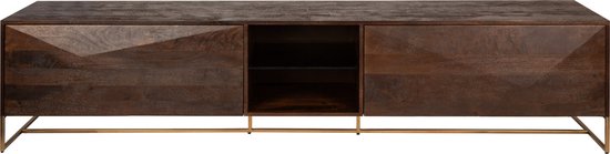 PTMD Onyx TV Cabinet Brown/Gold | bol