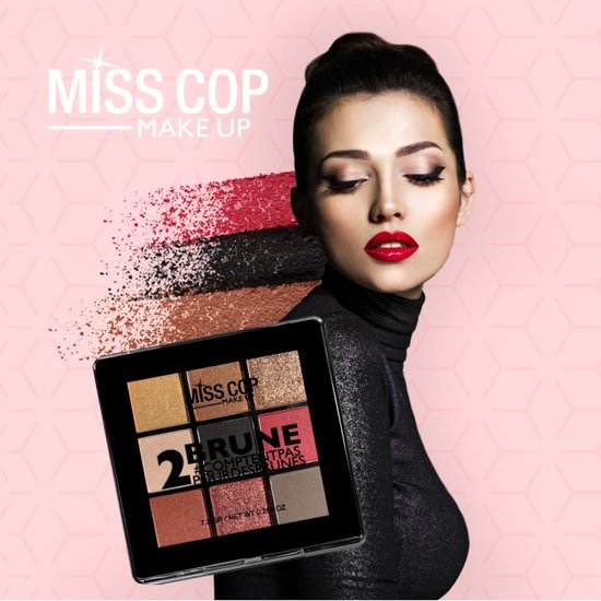 Miss Cop VEGAN Oogschaduw KLEURENPALET N° 02 BRUNE | bol