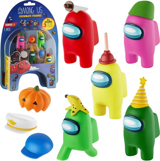 Among Us Crewmate Figures 5 Pack - 5 verschillende figuren - 5 cm groot ...