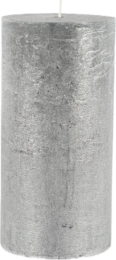 Rasteli Luz Your Senses Stomp Kaars Zwart-Black Silver D 10 cm H 20 cm ...