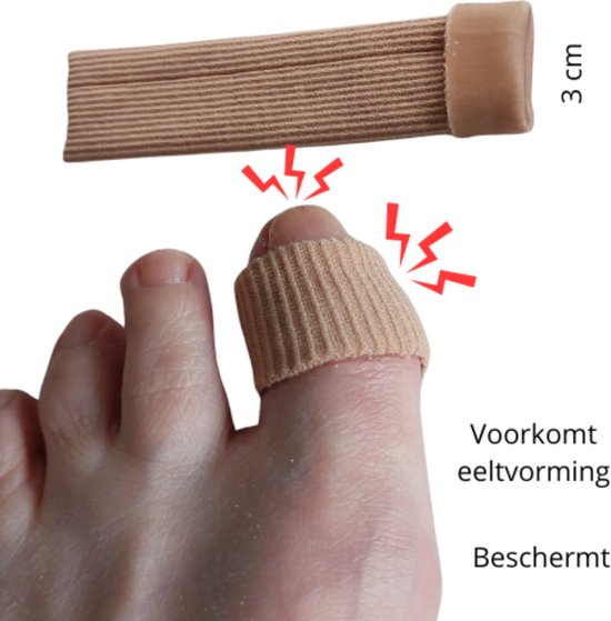 Teentube - gel tube - bescherming pijnlijke tenen - voorkomt eelt ...