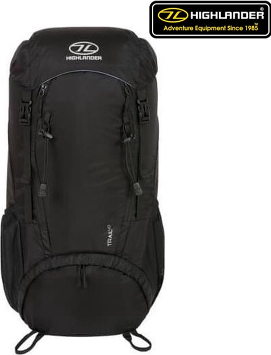 Highlander rugzak Trail 40 liter daypack Black - Zwart | bol