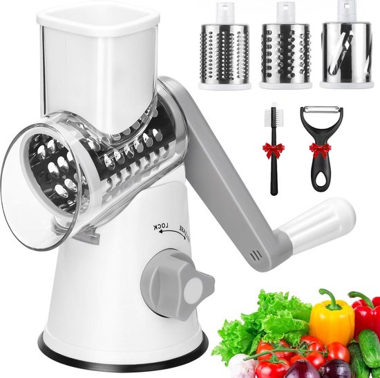 Roterende Kaasrasp - Handmatige Groentesnijder - Rasp Groenteheoel met ...