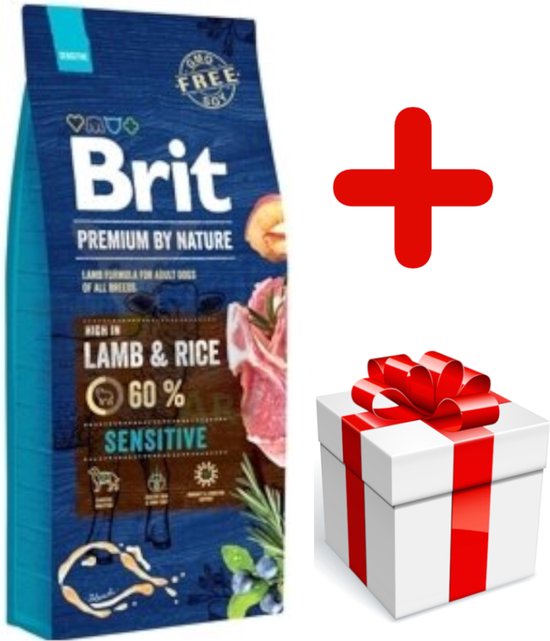 Brit Premium by Nature hondenvoer Sensitive Lamb 15+1 kg - Hond | bol