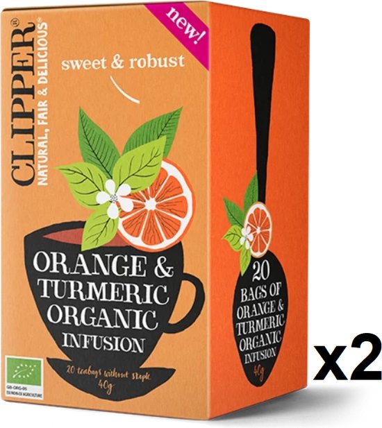 Clipper Orange & Turmeric | bol