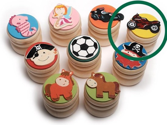 Melktanden bewaardoosje houten motorfietsmotief - Inware 23309 - html ...