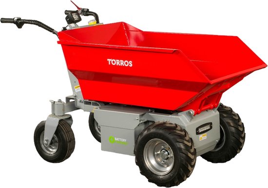 Tombereau électrique 500kg 245 litres basculement hydraulique, batterie ...