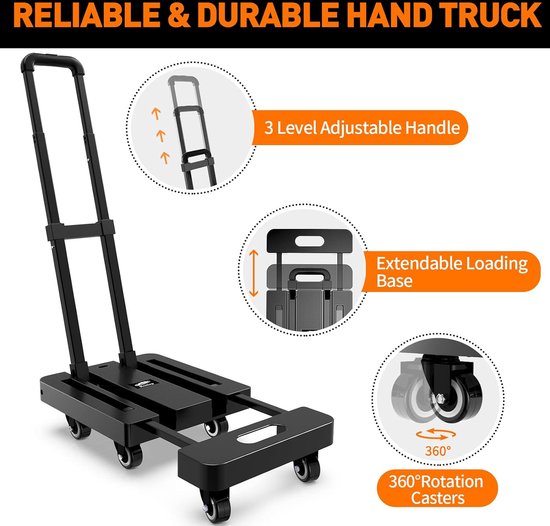geluidsarme trolley / steekwagen, transportwagen, multifunctionele ...