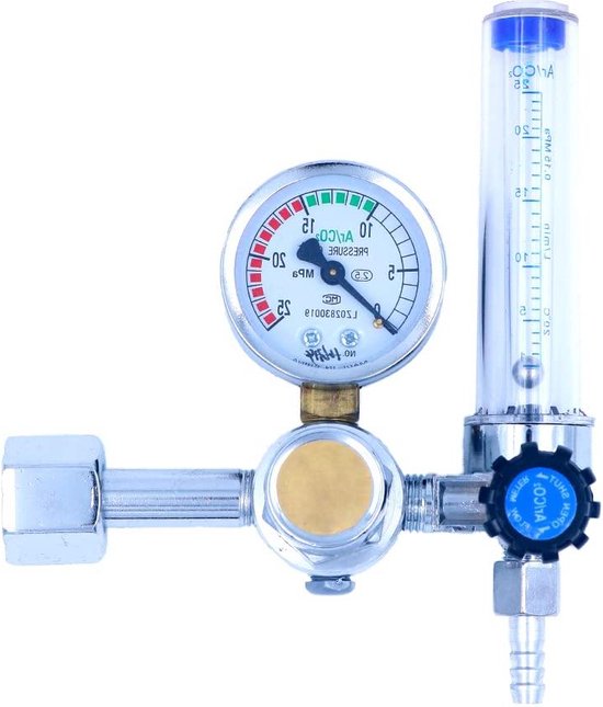 Gas Reducer MIG Mini Gasfles Regulator - Argon CO2 Mig Tig Flow Meter ...