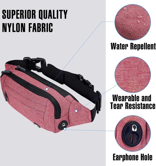 Bumbags Heuptasje voor dames, modieuze heuptas met verstelbare riem voor sport,... | bol