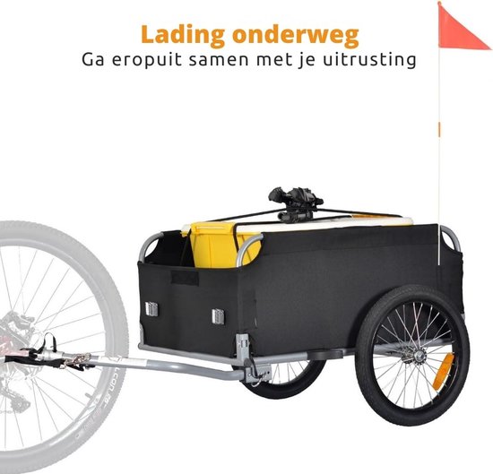 Fietskar Bagage - Fietskar 130 Liter Laadvermogen - Fietsaanhanger ...